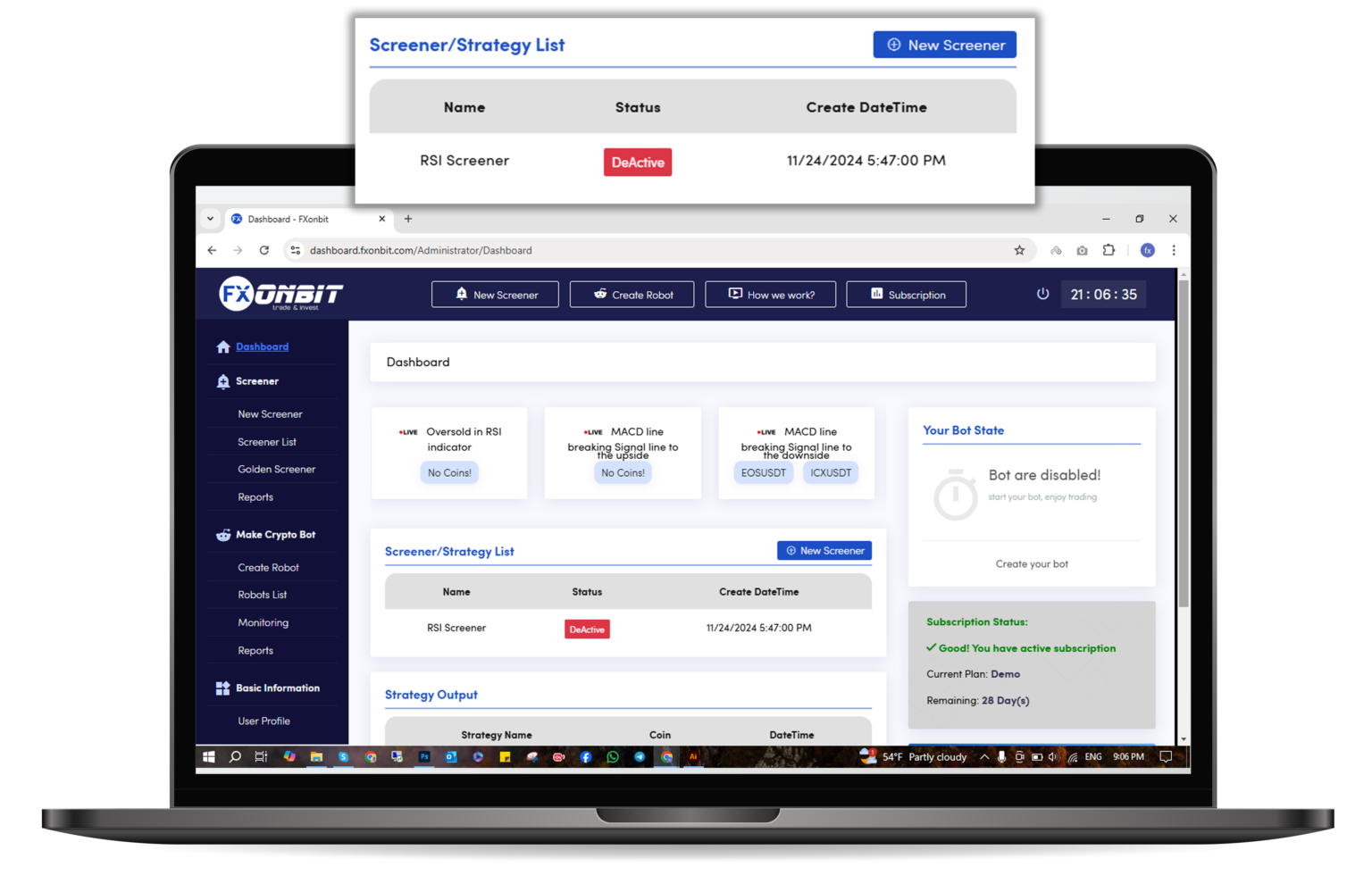 Advanced Free Crypto Screener, Smarter Trading - FXonbit UAE